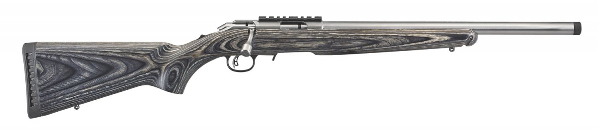 Ruger American Rimfire Target, 22 WMR, Satin Stainless, Black Laminate ...